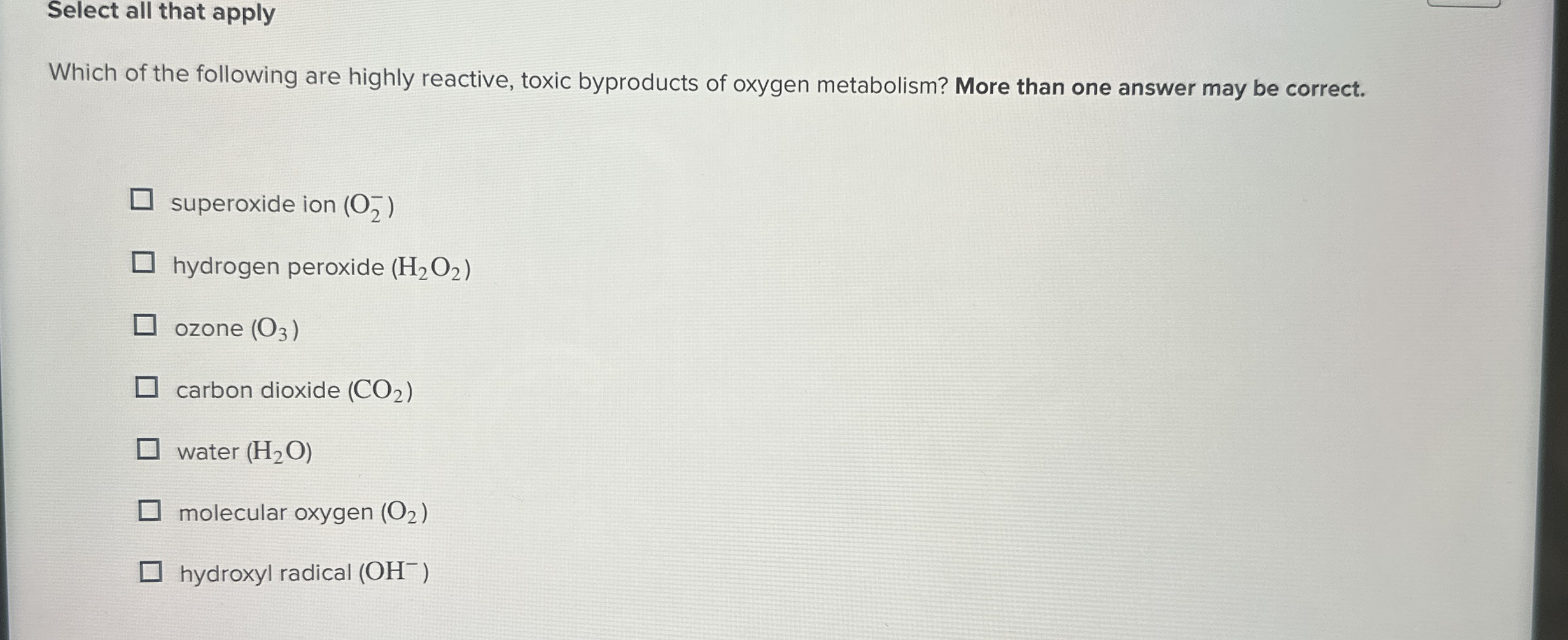 Solved Select all that applyWhich of the following are | Chegg.com
