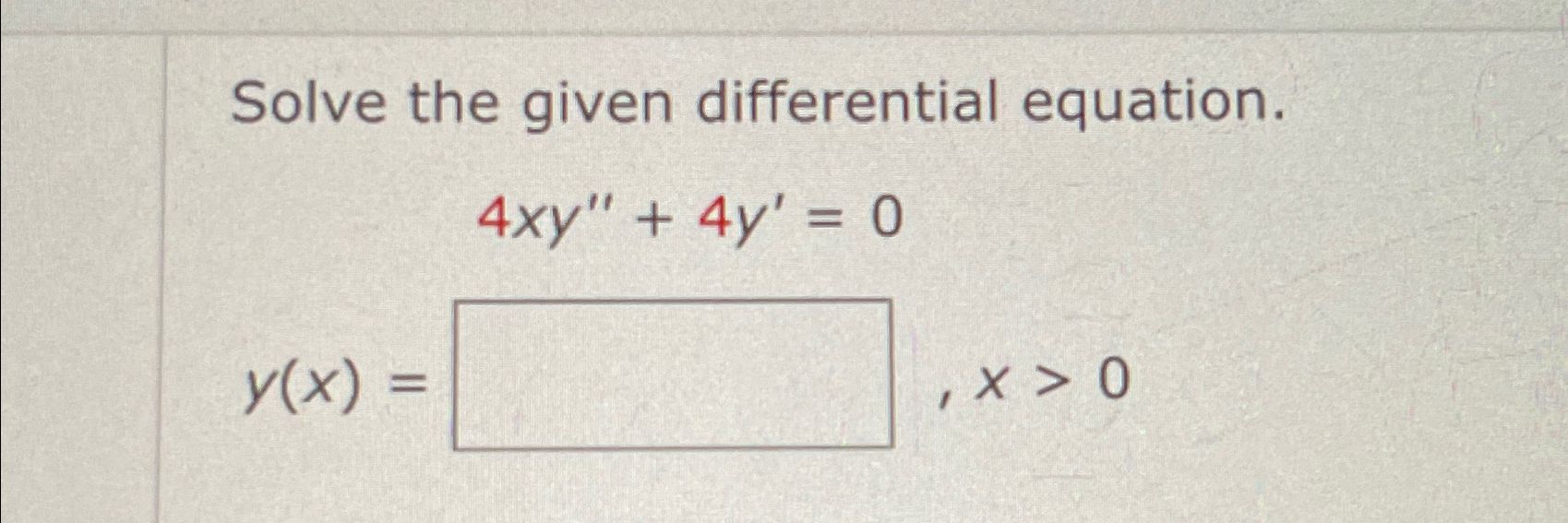 Solved Solve the given differential | Chegg.com