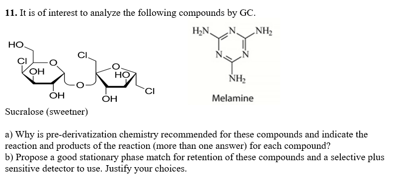Solved It is of interest to analyze the following compounds | Chegg.com