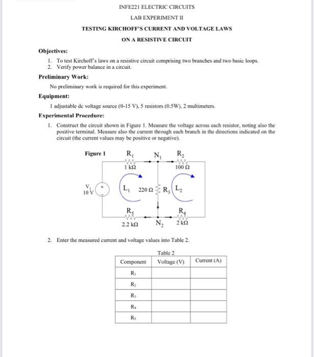 Solved 2. Enter the measured current and voltage values into | Chegg.com