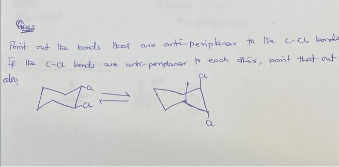 Solved Pont out the bonds that are antinperiplanar to the | Chegg.com