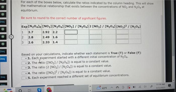 For each of the boxes below, calculate the ratios | Chegg.com