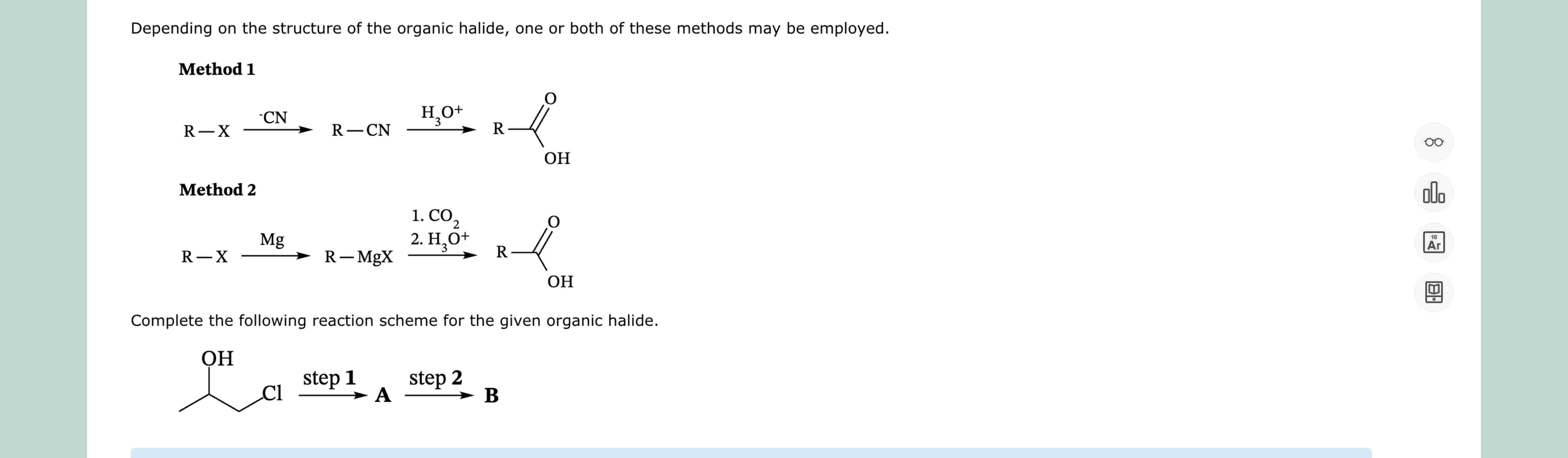 Solved Depending on ﻿the structure of ﻿the organic halide, | Chegg.com