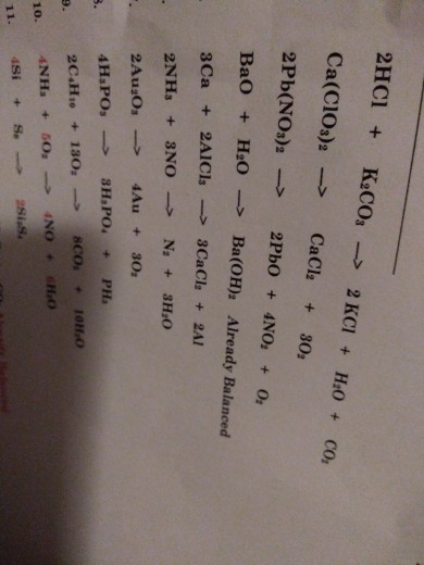Solved 2HCl + K2CO3 ---> 2 KCl + H2O + Co, Ca(ClO3)2 CaCl2 + | Chegg.com