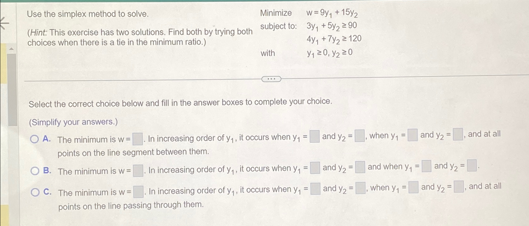 Solved Use the simplex method to solve.(Hint: This exercise | Chegg.com