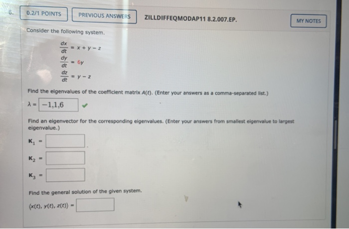 Solved 0.2/1 POINTS PREVIOUS ANSWERS ZILLDIFFEQMODAP11 | Chegg.com
