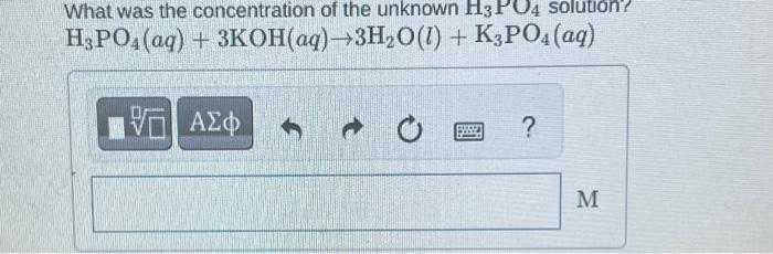 Solved A 15.0−mL sample of an unknown H3PO4 solution | Chegg.com