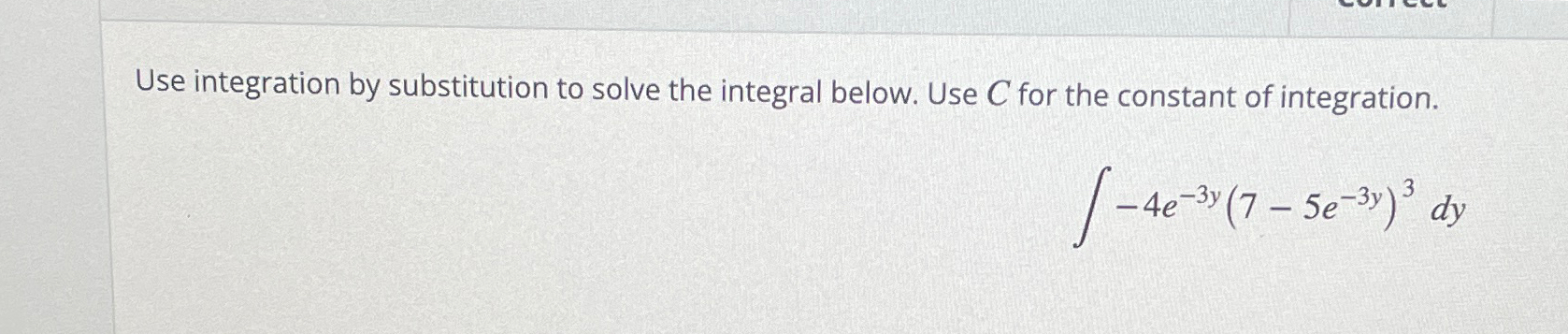 Solved Use integration by substitution to solve the integral | Chegg.com