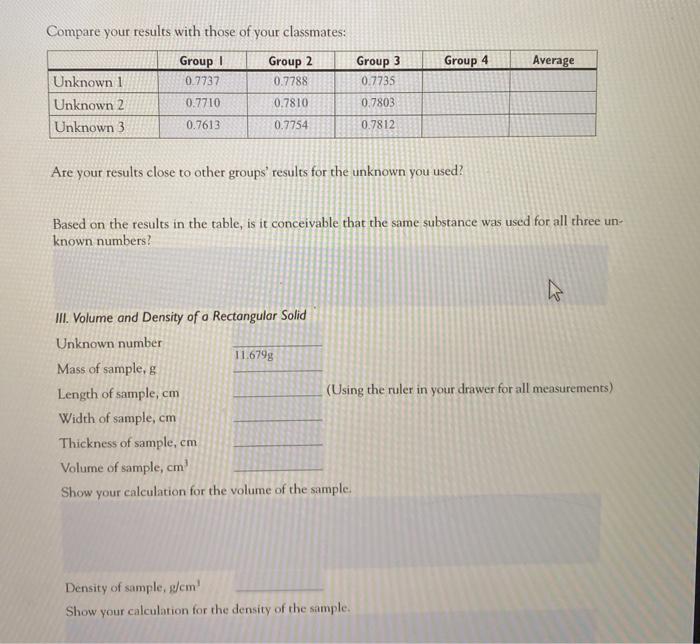 Solved Compare your results with those of your classmates: | Chegg.com