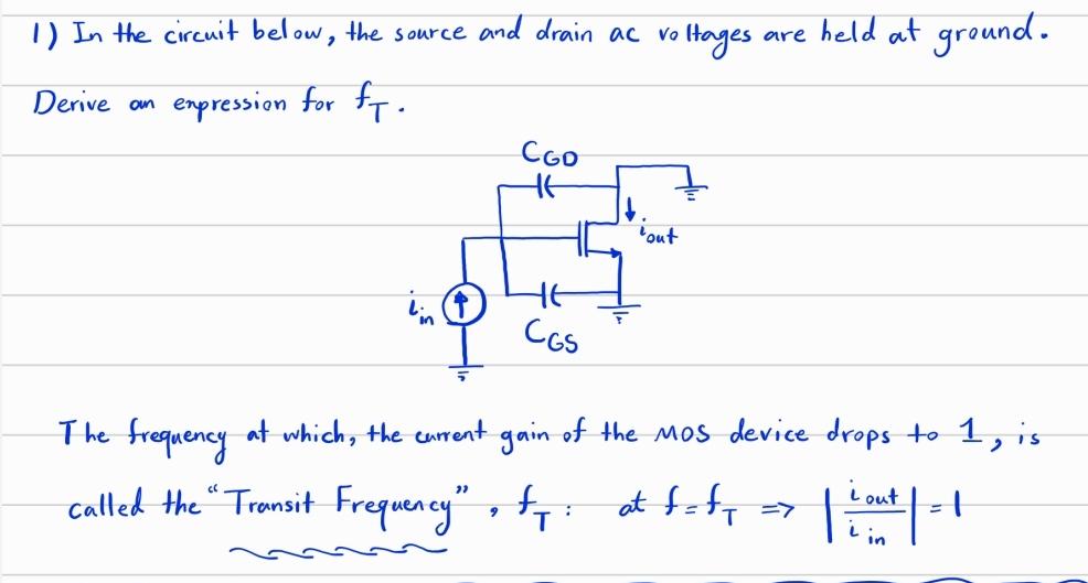 Solved In the circuit below, the source and drain ac | Chegg.com