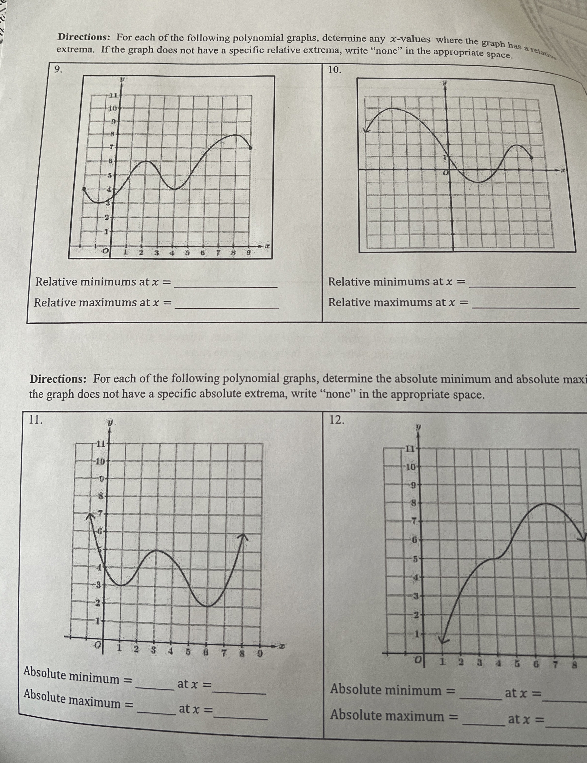 Solved Directions: For each of the following polynomial | Chegg.com