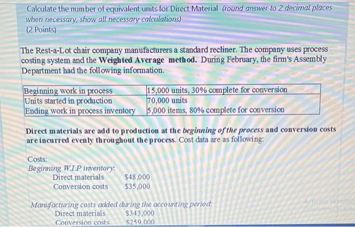Solved Calculate the number of equivalent units for Direct | Chegg.com