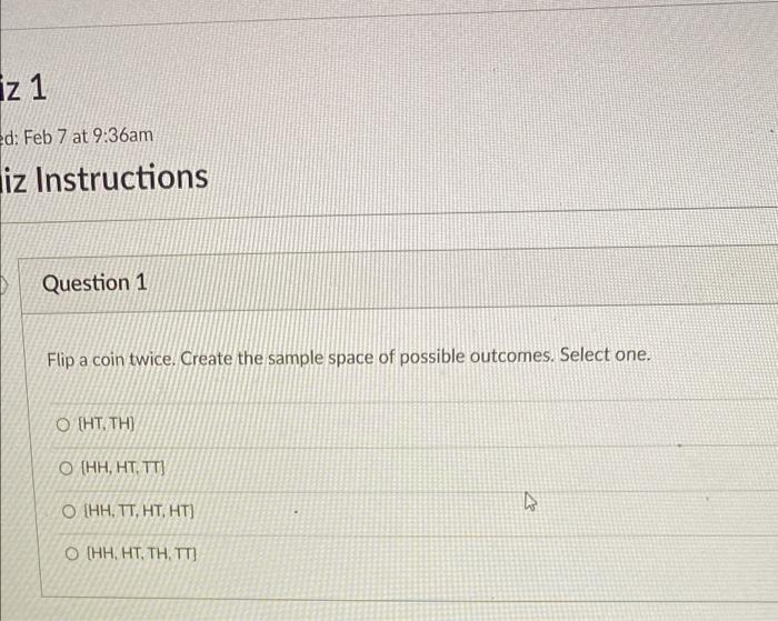 Solved iz 1 ed: Feb 7 at 9:36am iz Instructions Question 1 | Chegg.com