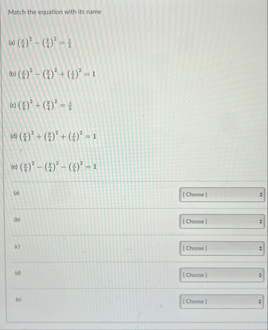 Solved Match the equation with its | Chegg.com