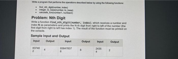 Solved Wite a program that performs the operatione described | Chegg.com