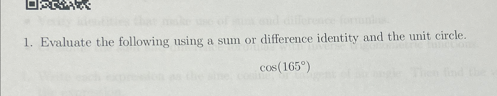 Solved Evaluate the following using a sum or difference | Chegg.com