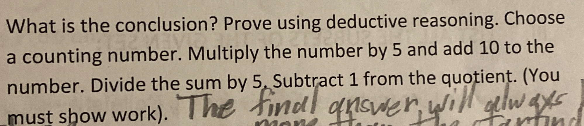 Solved What is the conclusion? Prove using deductive | Chegg.com
