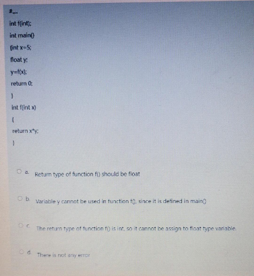 Solved A Int Fint Int Maing Fint X5 Float Y Y X