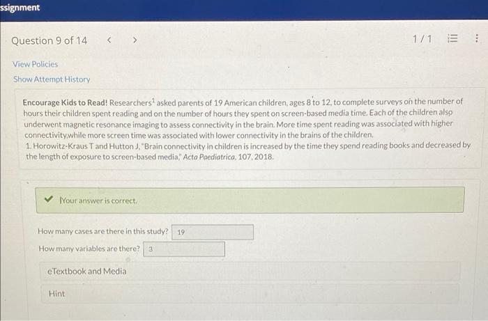 Solved Encourage Kids to Read! Researchers¹ asked parents of | Chegg.com