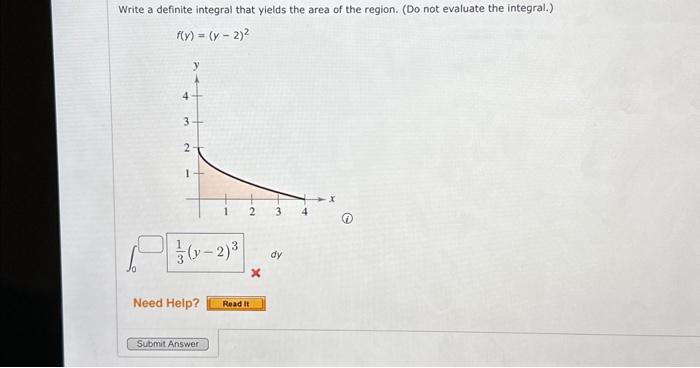 Solved Write a definite integral that yields the area of the | Chegg.com