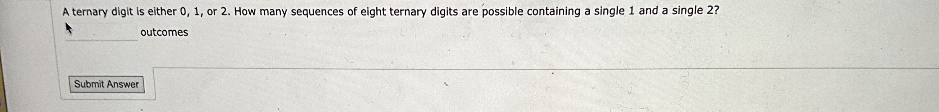 Solved A ternary digit is either 0,1 , ﻿or 2 . ﻿How many | Chegg.com