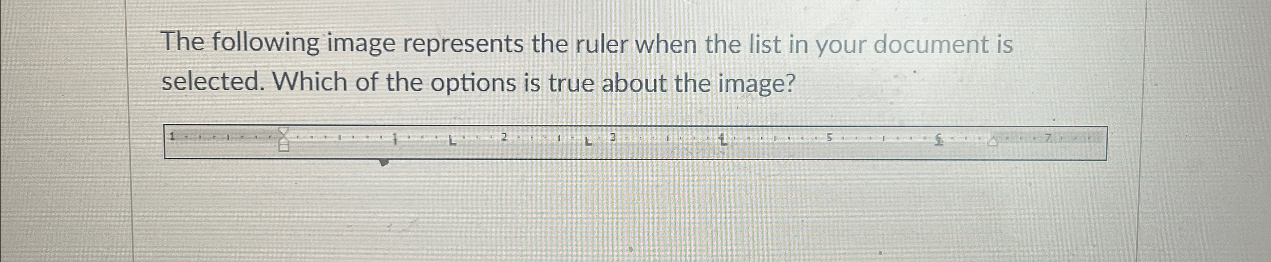 Solved The following image represents the ruler when the | Chegg.com