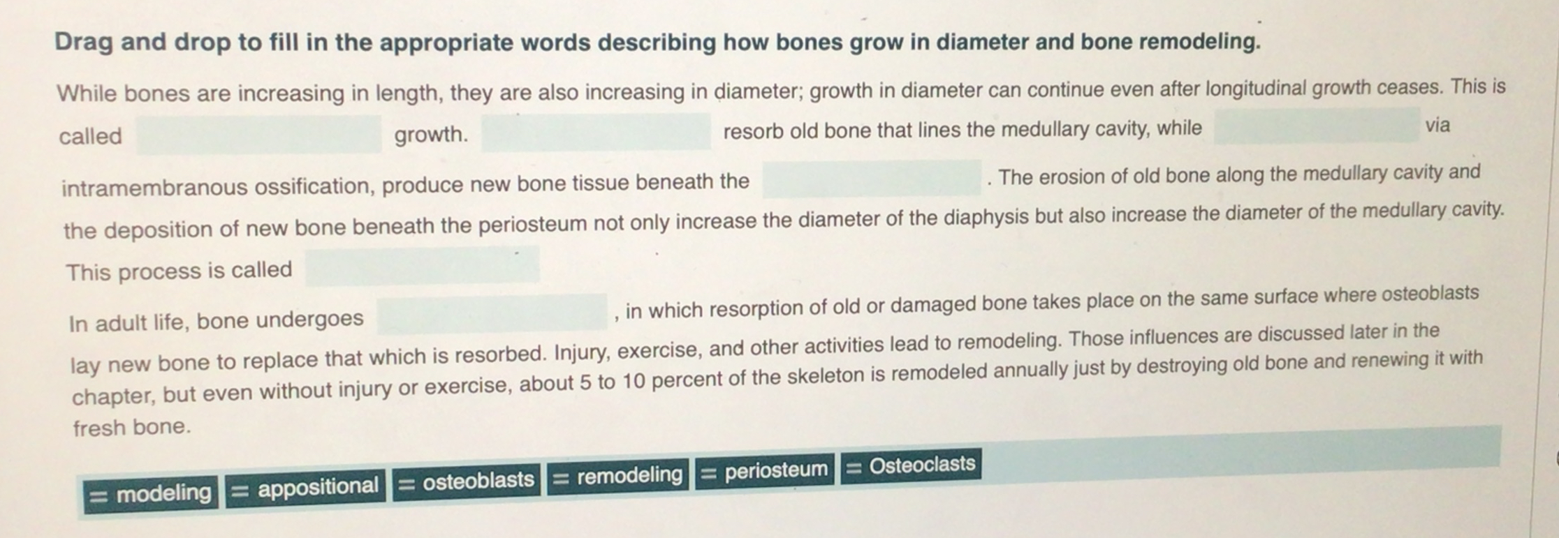 Solved Drag and drop to fill in the appropriate words | Chegg.com