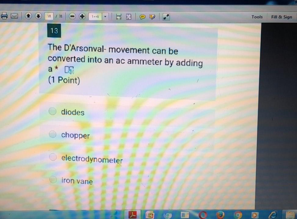 Solved TA 31 .. Tools Fill & Sign 13 The D'Arsonval- | Chegg.com
