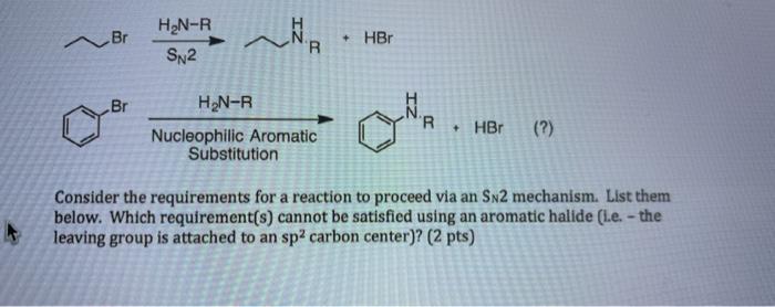 Solved ~ Br H2N-R SN2 ~NA + HBO Br HN-R Nucleophilic | Chegg.com