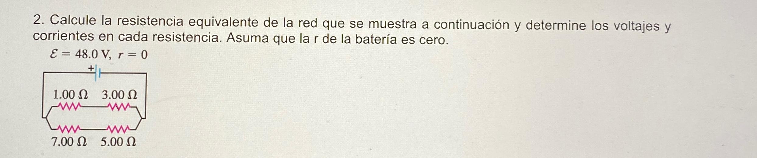 Solved Calcule la resistencia equivalente de la red que se | Chegg.com