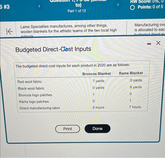 Solved Requirements 1. Prepare the following budgets for | Chegg.com