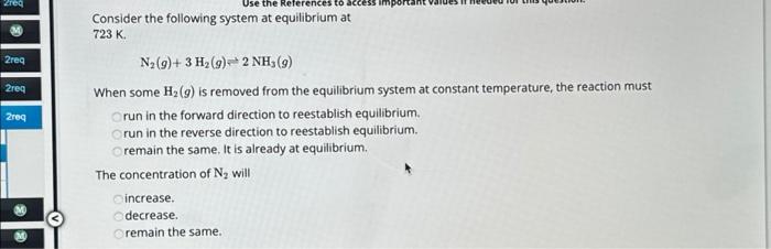 Solved 2req M 2req 2req 2req Use the References to access | Chegg.com