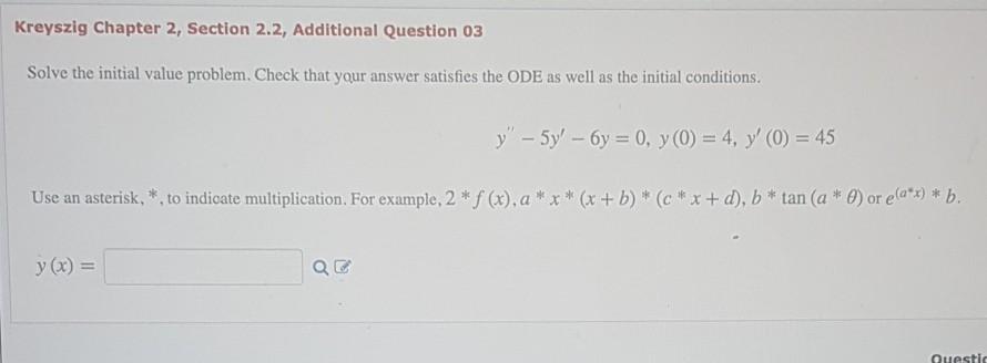 Solved Kreyszig Chapter 3, Section 3.3, Additional Question | Chegg.com