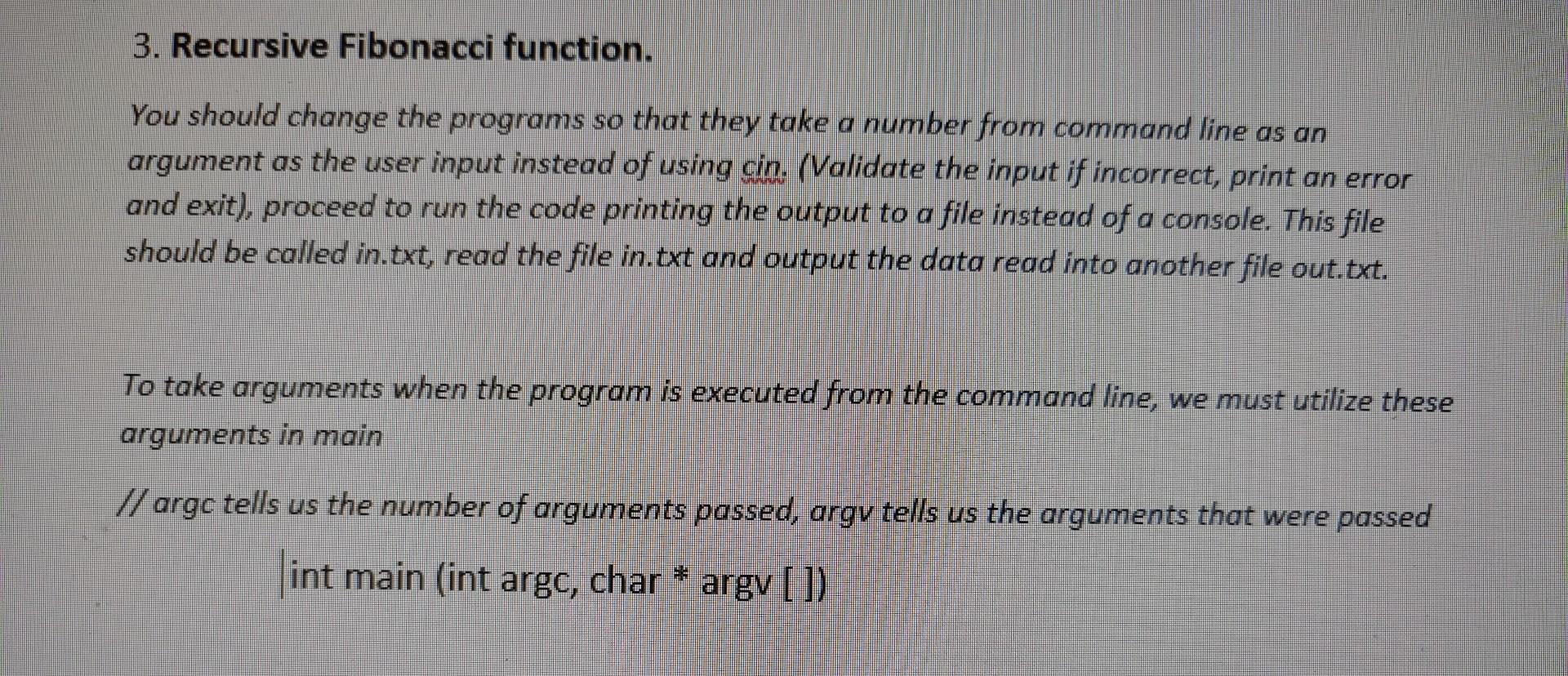 Solved 3. Recursive Fibonacci function. You should change | Chegg.com
