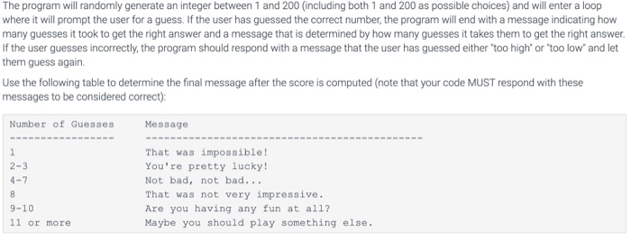 Solved The program will randomly generate an integer between | Chegg.com