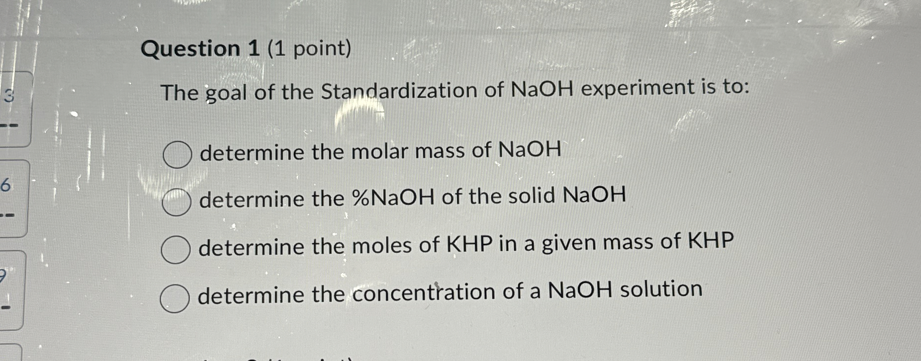 Solved Question 1 (1 ﻿point)The goal of the Standardization | Chegg.com
