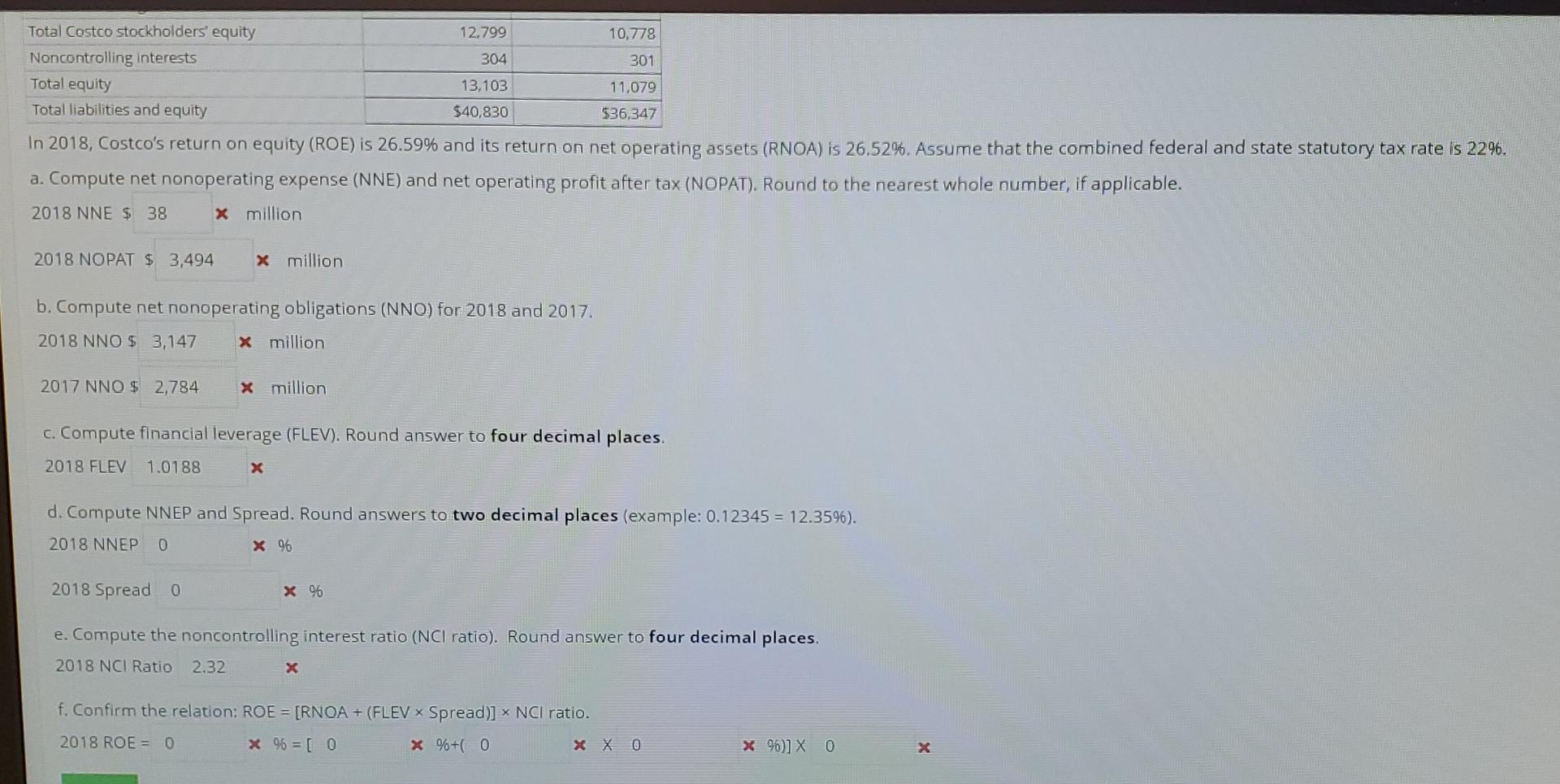 Solved Direct Computation of Nonoperating Return with | Chegg.com