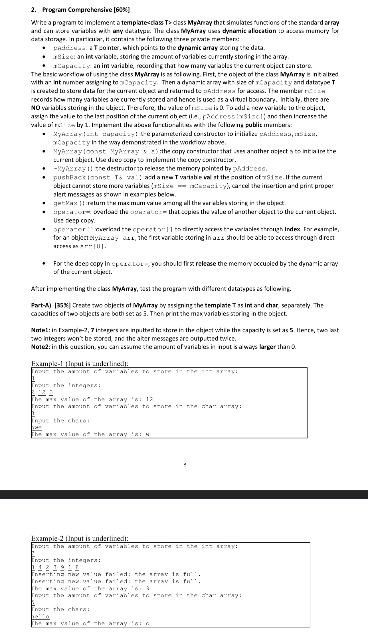 Solved Program Comprehensive [60 ]write A Program To