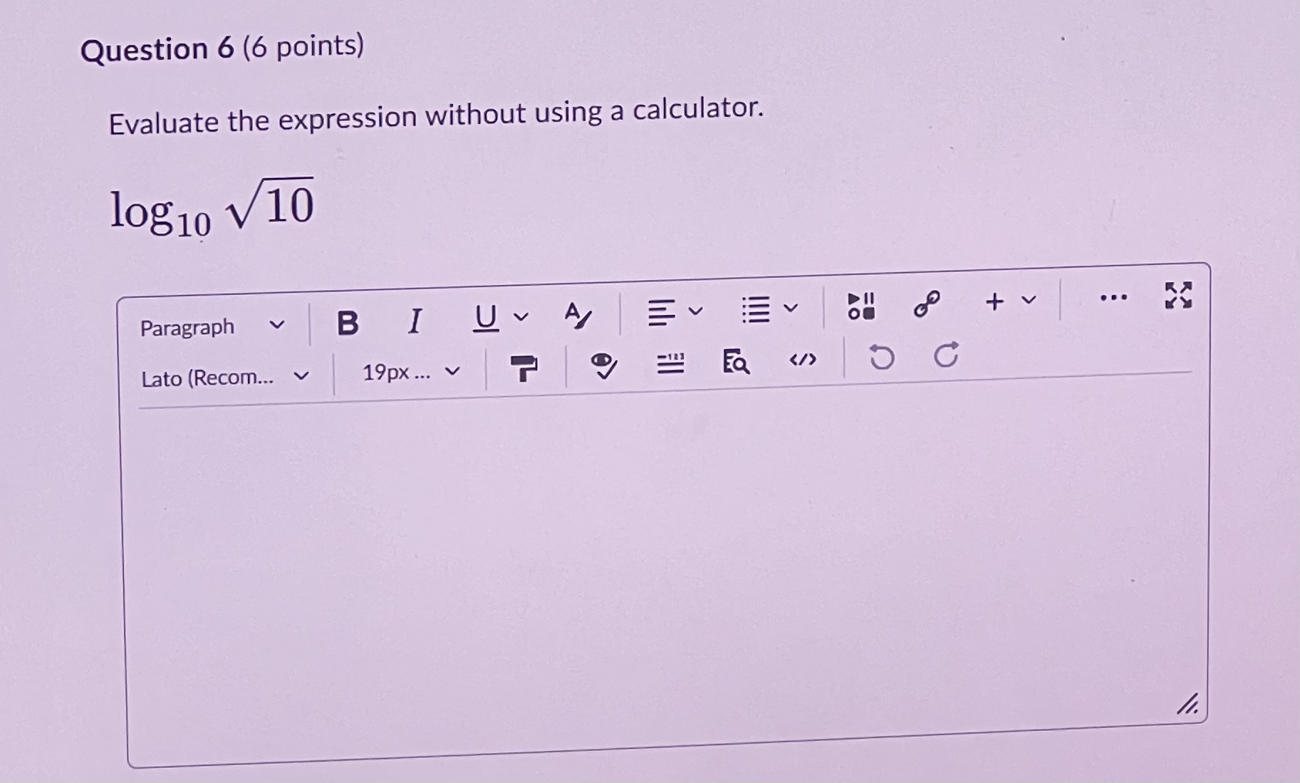 Solved Question 6 (6 points)Evaluate the expression without | Chegg.com Solved Question 6 (6 points)Evaluate the expression without | Chegg.com