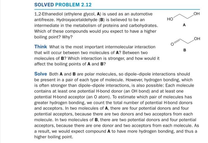 Solved 1,2-Ethanediol (ethylene glycol, A) is used as an | Chegg.com