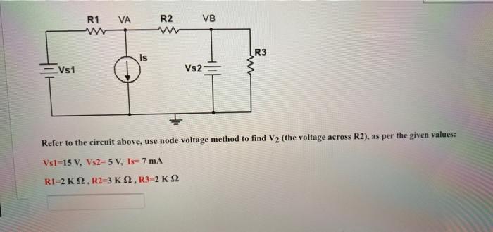 Solved R1 VA R2 VB R3 Is Vs1 0 Vs2 Refer to the circuit | Chegg.com
