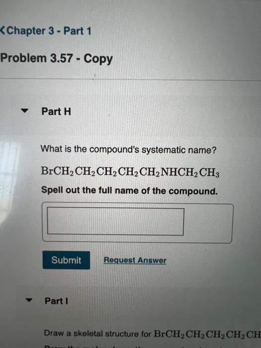 Solved What is the compound's systematic name? | Chegg.com