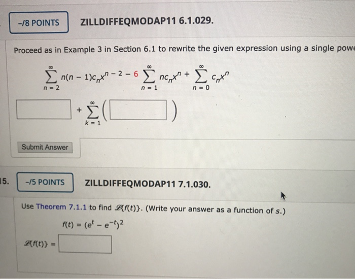 Solved -/8 POINTS ZILLDIFFEQMODAP11 6.1.029. Proceed as in | Chegg.com