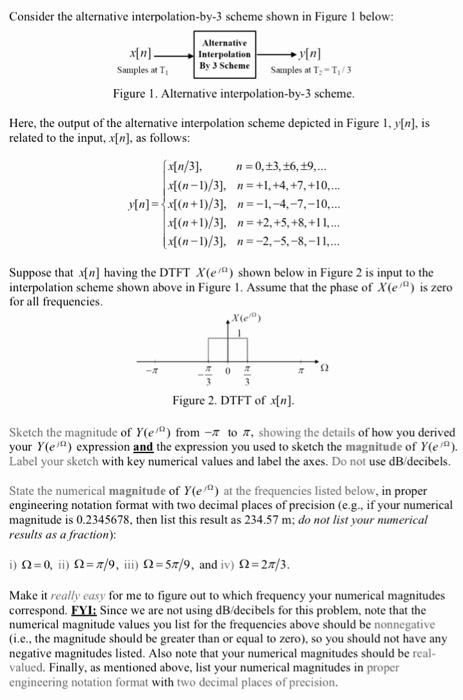 Solved Consider the alternative interpolation-by-3 scheme | Chegg.com