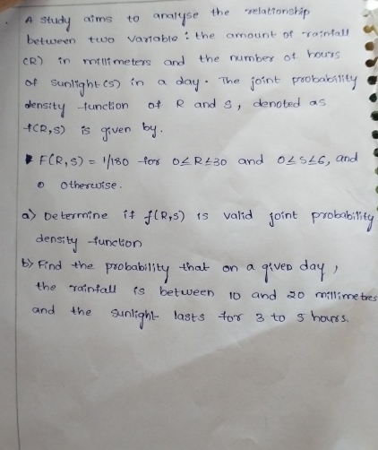 Solved A study aims to analyse the relationship between two | Chegg.com