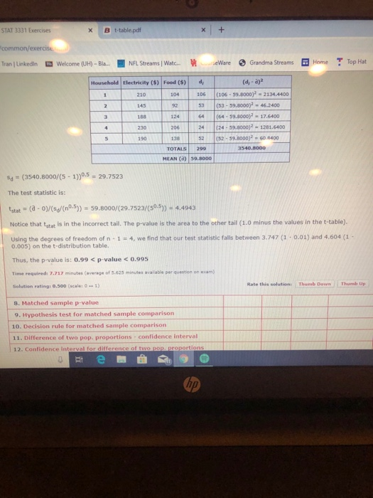 Solved STAT 3331 Exercises B t-table.pdf x + common/exercise | Chegg.com