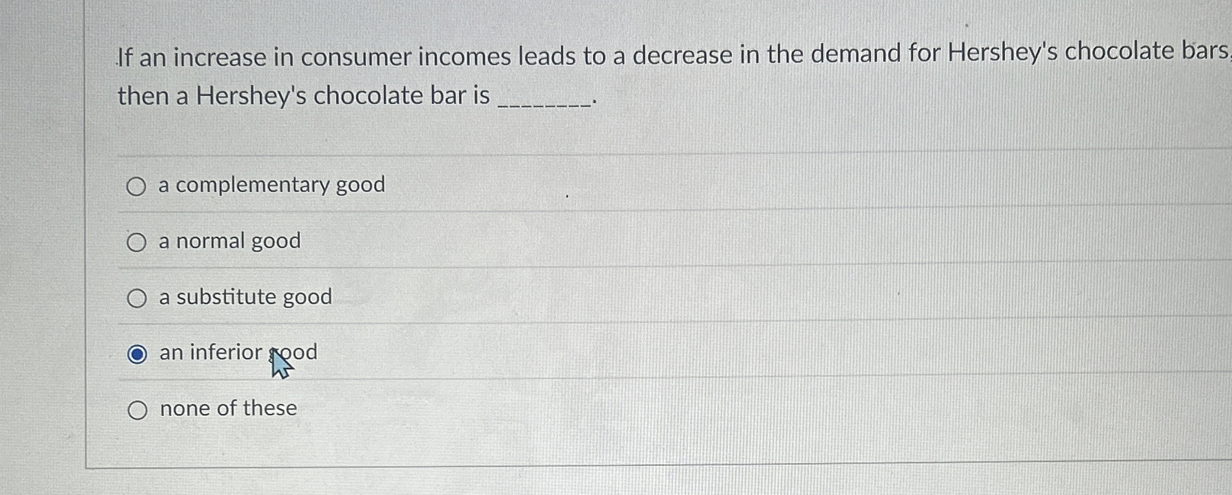 Solved If an increase in consumer incomes leads to a | Chegg.com