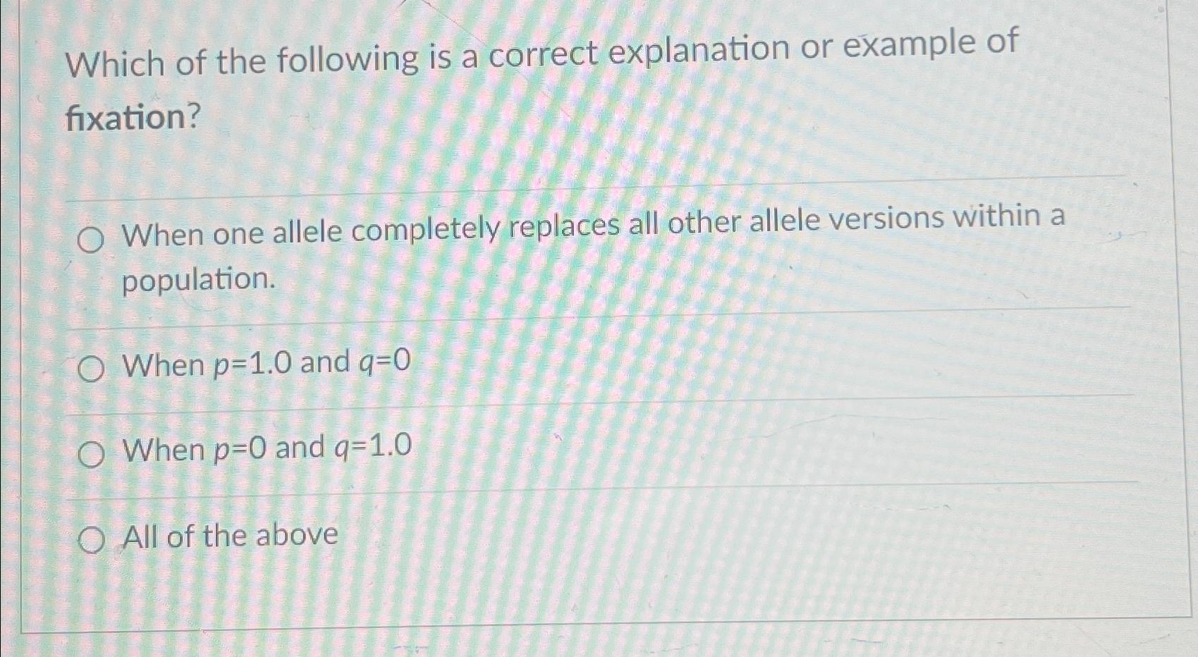 Solved Which of the following is a correct explanation or | Chegg.com