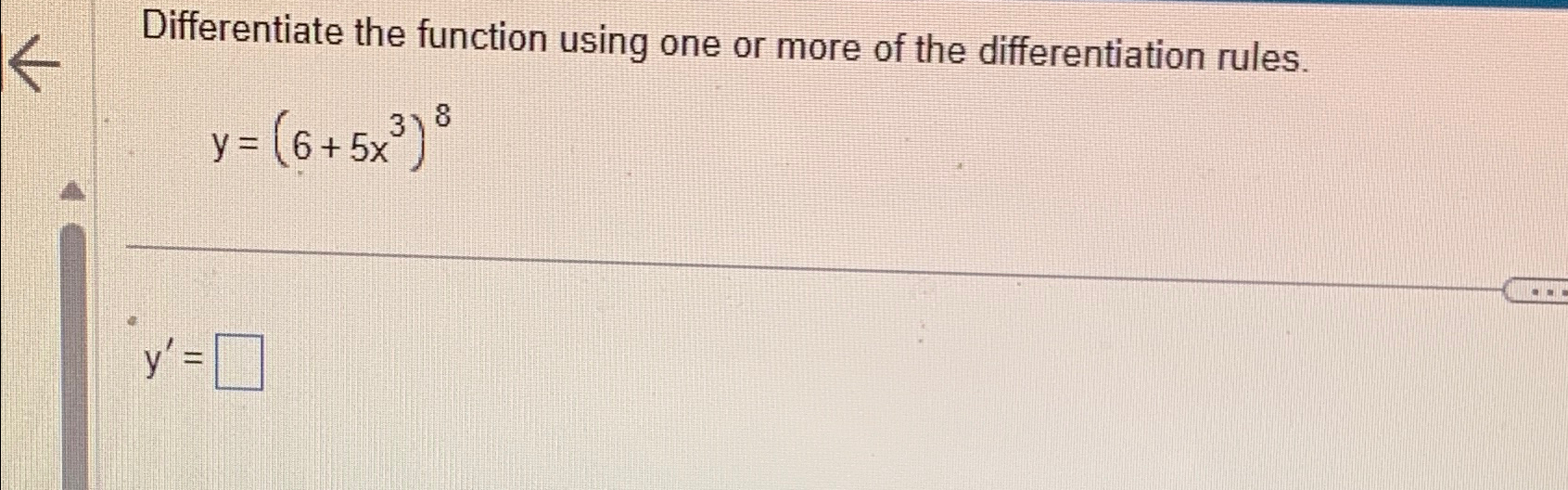 Solved Differentiate the function using one or more of the | Chegg.com