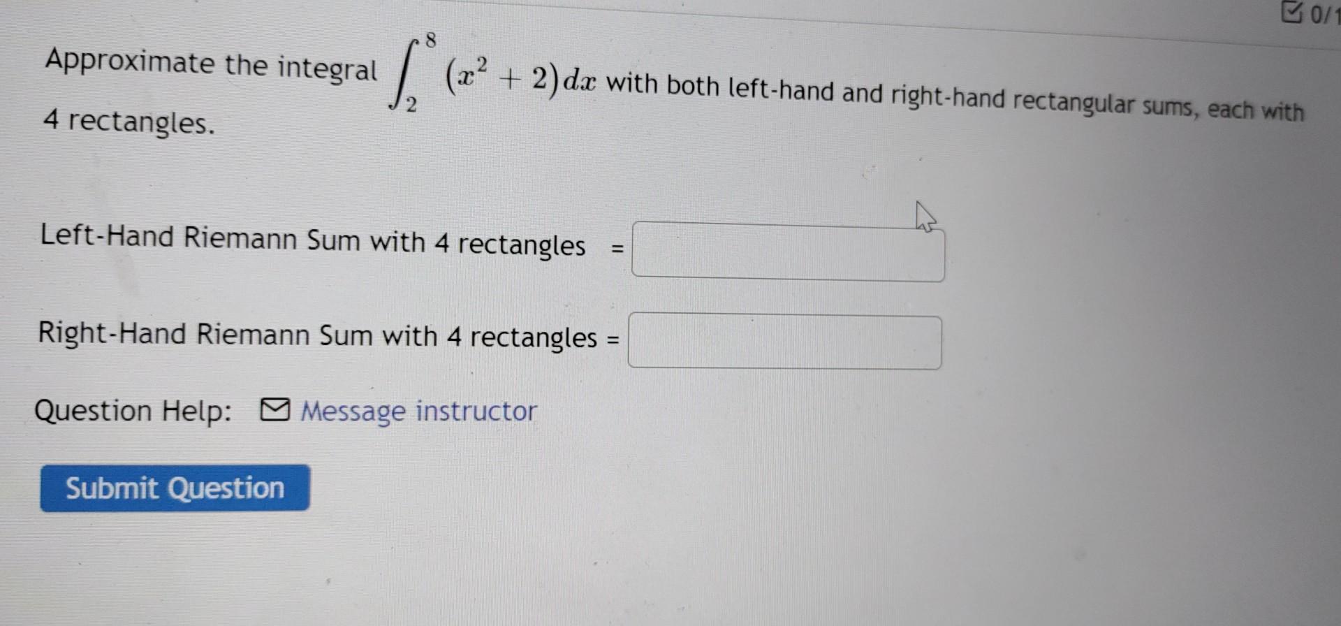 Solved Approximate the integral ∫28(x2+2)dx with both | Chegg.com